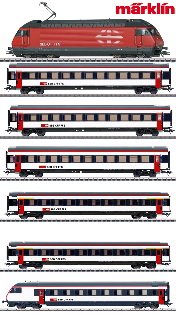 Class Re 460 Electric Loco & Passanger 3 Cars - DepotMarklin