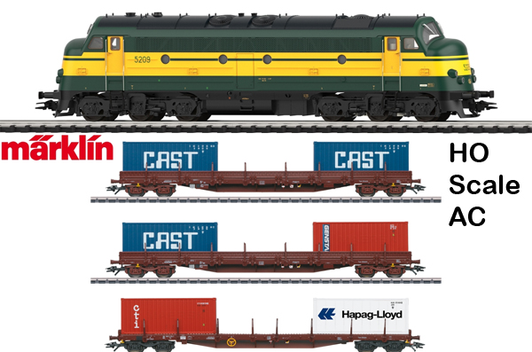 Diesel Locomotive Cl. 52 of the SNCB & Freight Cars - DepotMarklin